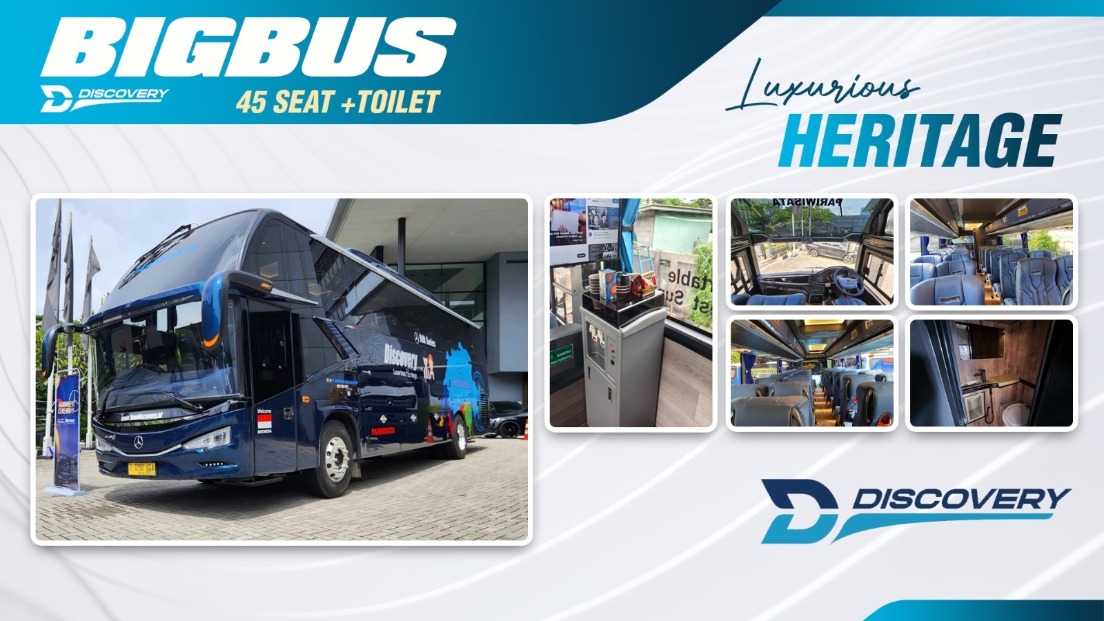 Sewa Luxury Big Bus 45 Seat | Bus Discovery